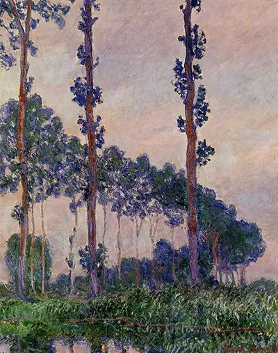 Poplars by Claude Monet